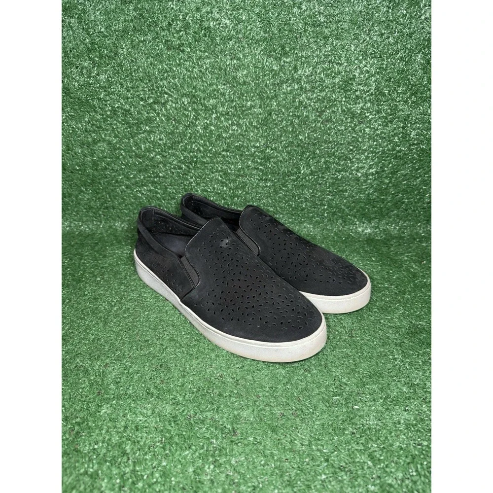 Vionic | Shoes | Vionic Womens 85 Slip On Shoes Midi Perf Black Leather ...